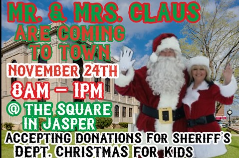 Santa and Mrs. Claus Coming to Jasper to Help the Christmas for Kids ...