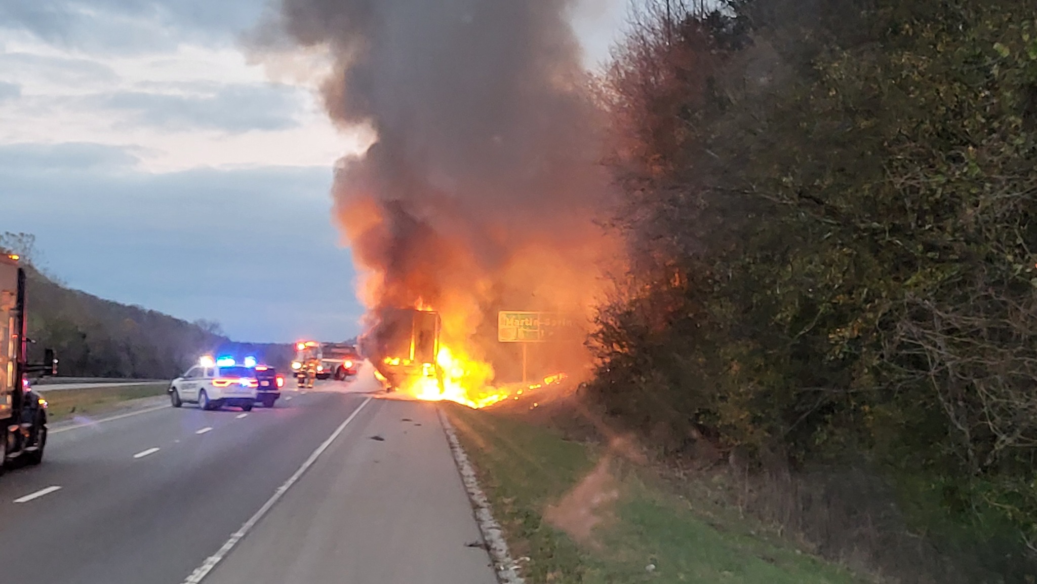 Amazon Truck Fire on Interstate 24 in Marion County - SValleyNow.com ...